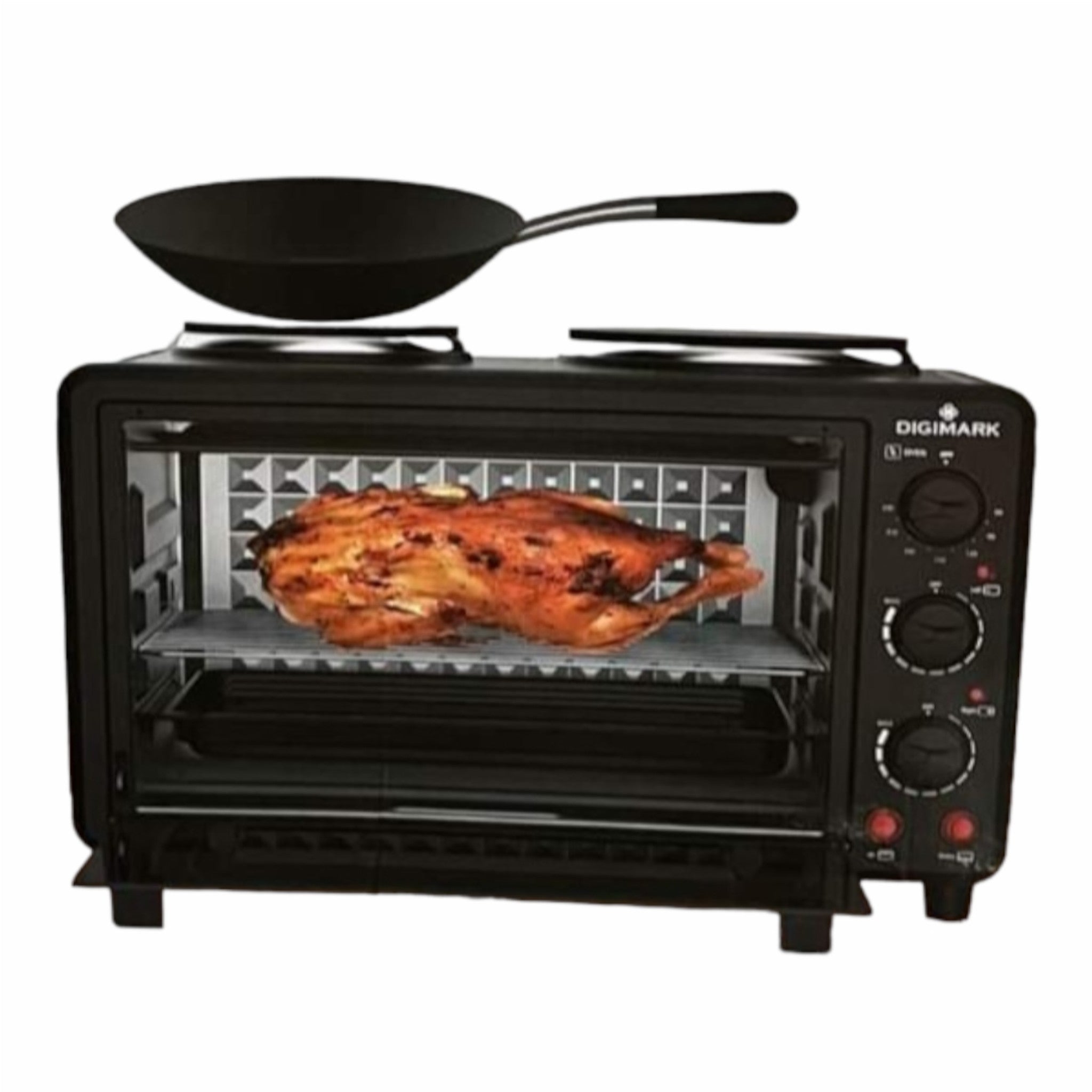 DIGIMARK 23L ELEC MINI OVEN + 2PLT STOBVE BLK – Makoya Home