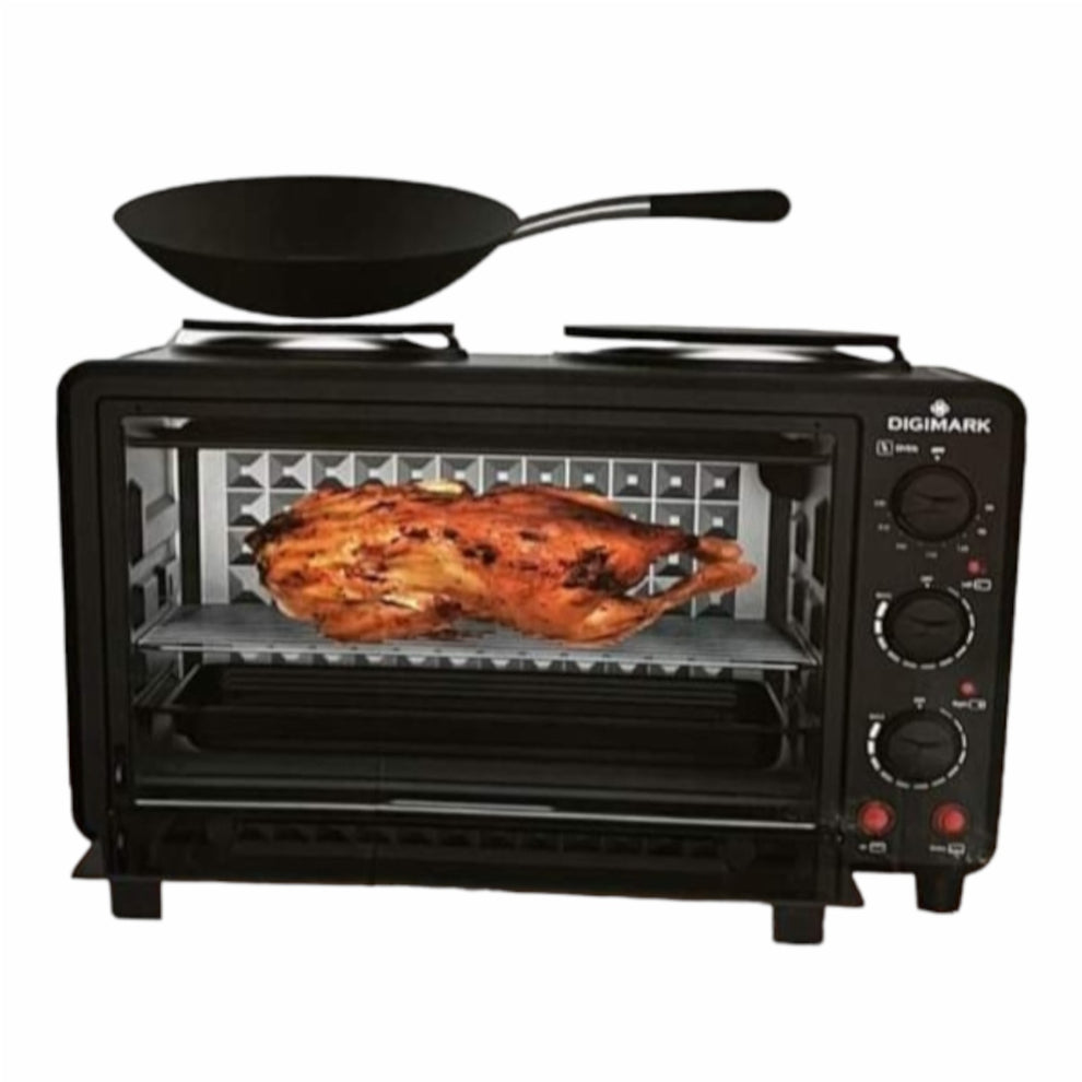 DIGIMARK 23L ELEC MINI OVEN + 2PLT STOBVE BLK – Makoya Home